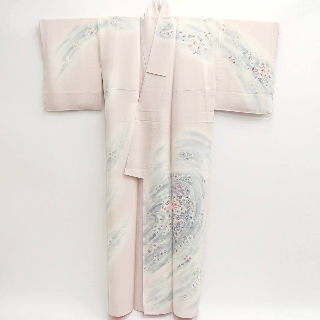 Kimono Pale Pink Flower Tall Silk #9316F2 – Mikula Kimono
